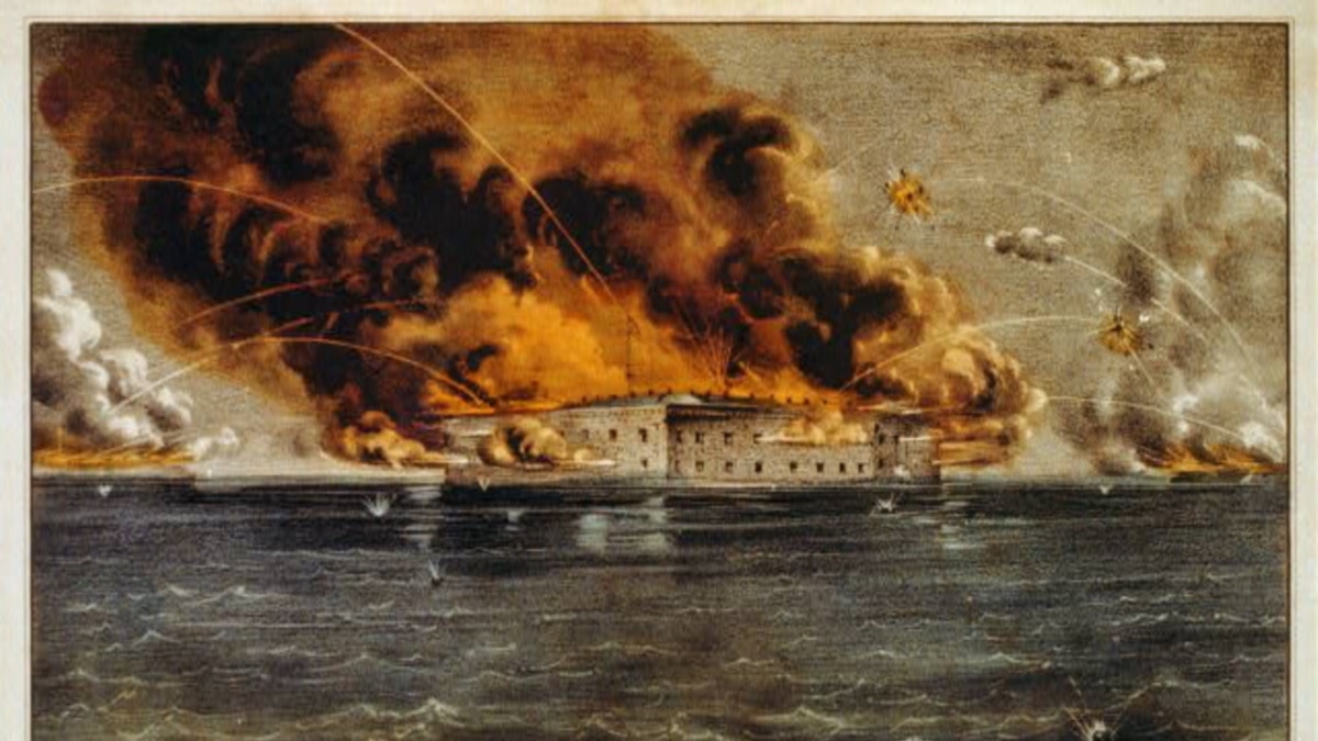 First Shots of the Civil War Fired at Fort Sumter