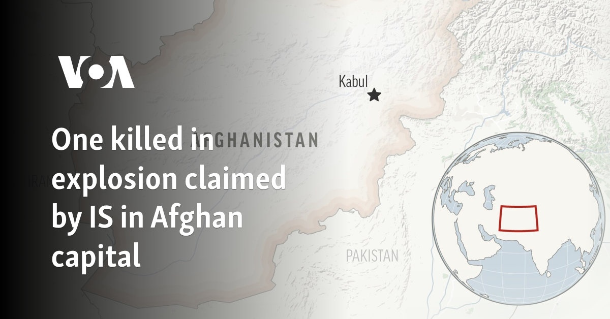 One killed in explosion claimed by IS in Afghan capital