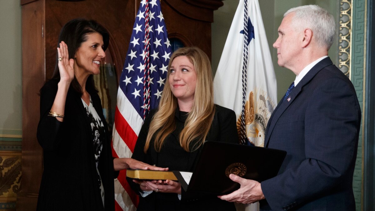 Haley Sworn In as US Ambassador to UN
