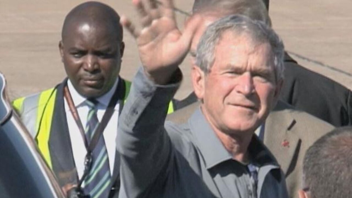 Bush Arrives in Zambia