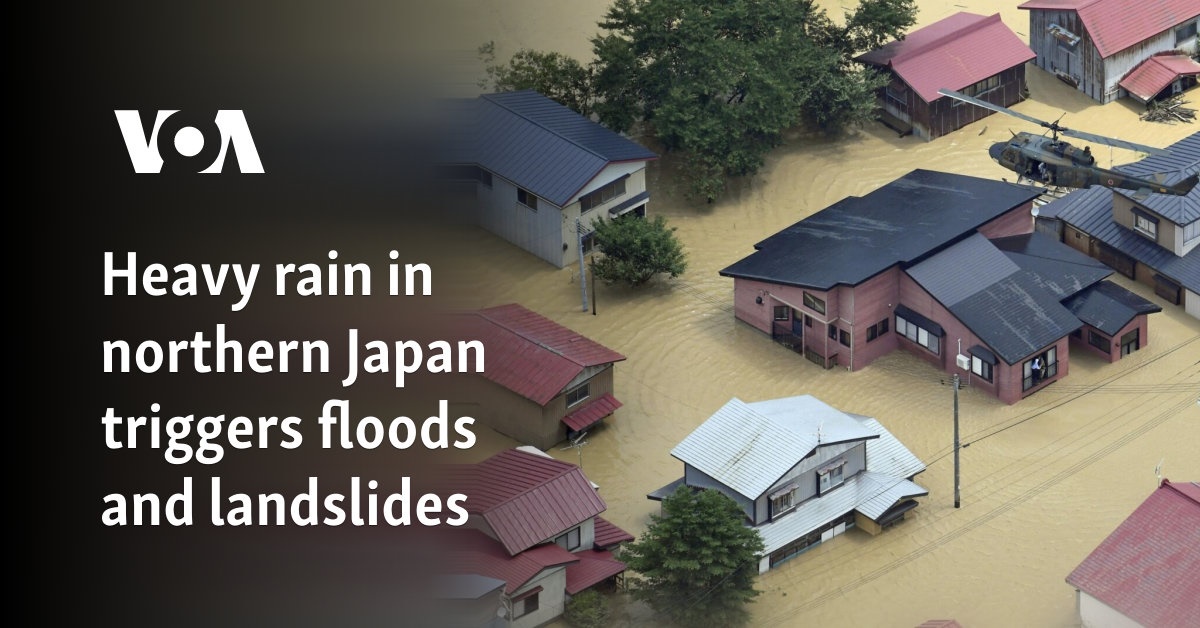 Heavy rain in northern Japan triggers floods and landslides