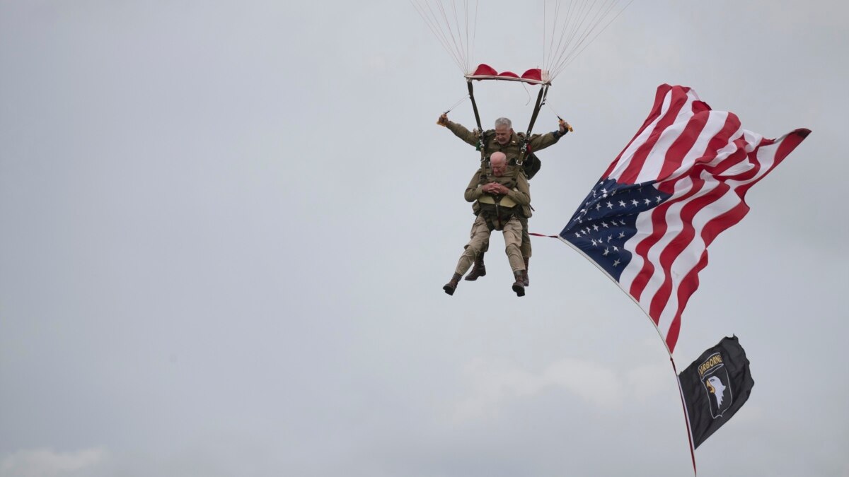 97-Year-Old Veteran Parachutes Over Normandy as Part of D-Day Ceremonies