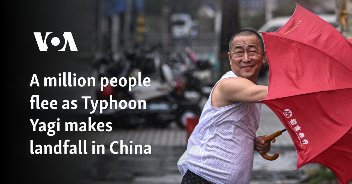 A million people flee as Typhoon Yagi makes landfall in China