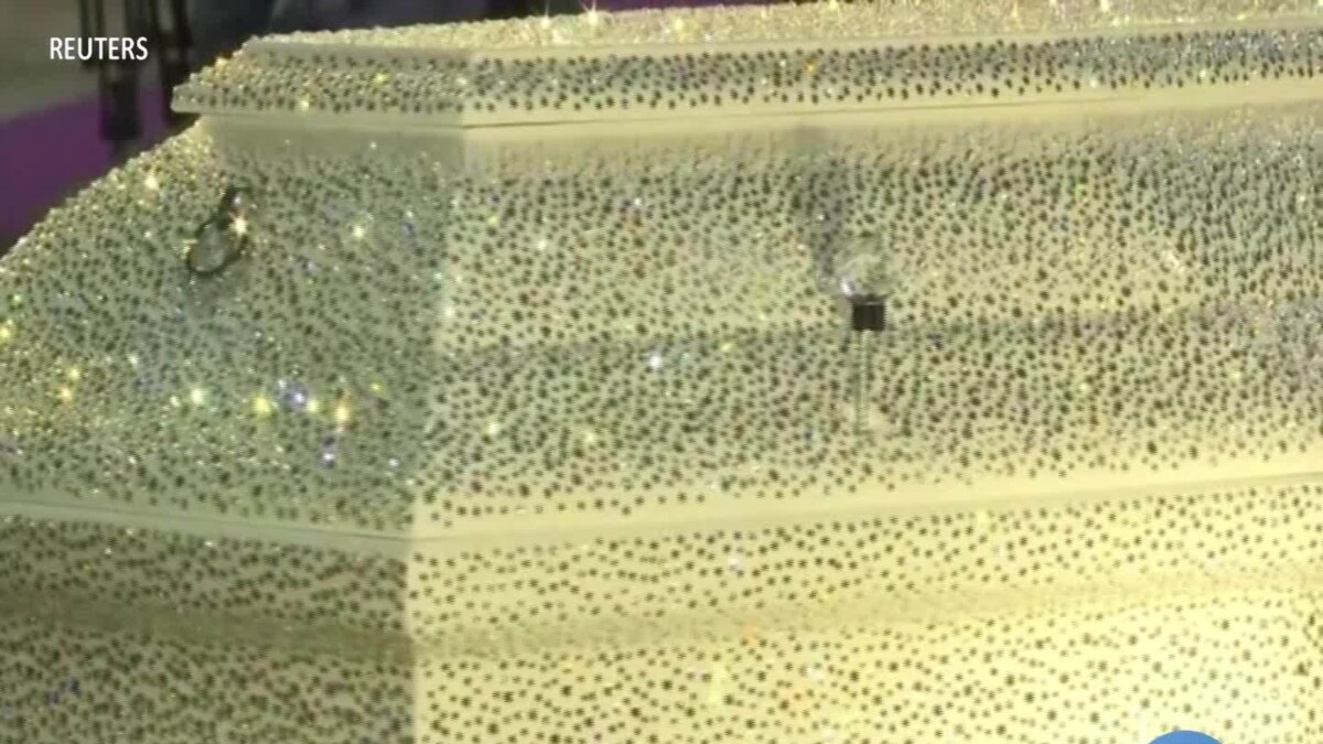 Lying in Style: Crystal-Studded Coffin Highlights Moscow Funeral Show