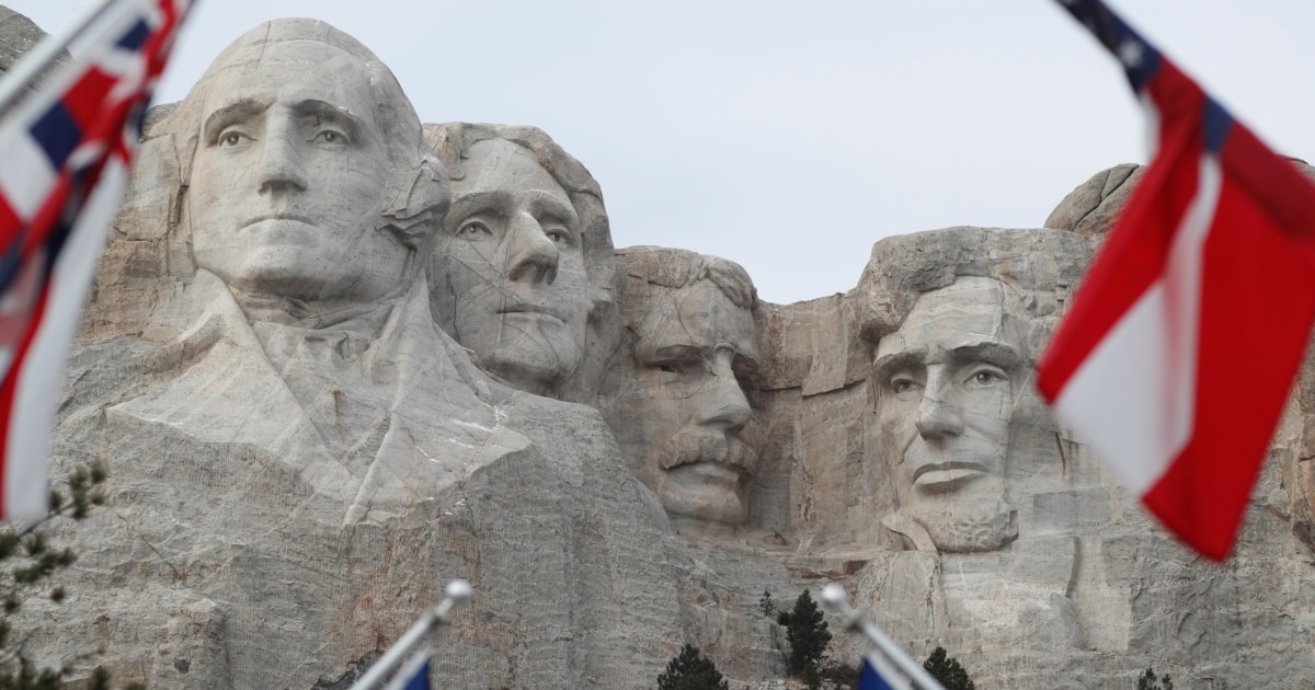 Native Americans Protesting Trump Trip to Mount Rushmore
