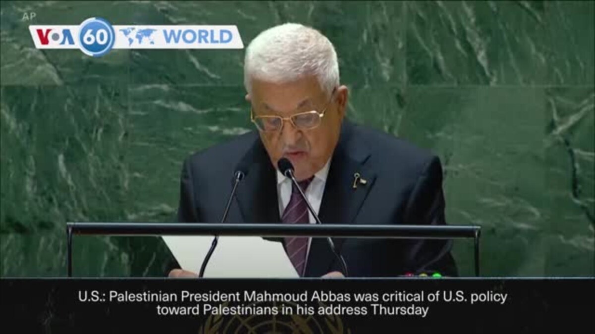 VOA60 World - Palestinian leader Abbas calls for US to end arms ...