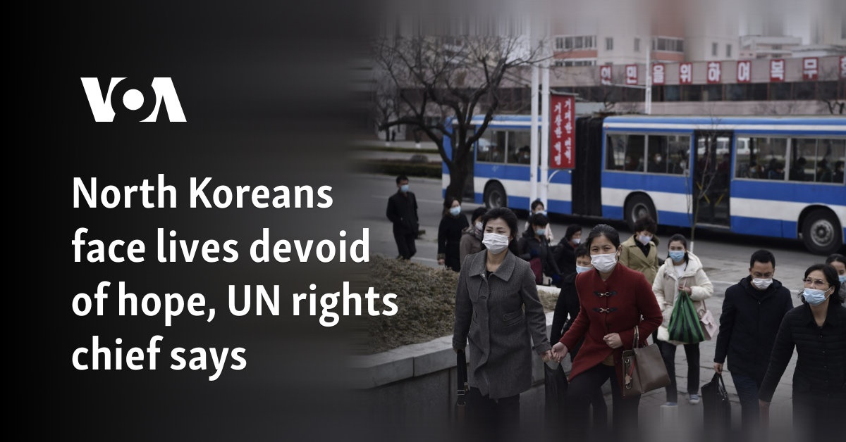 North Koreans face lives devoid of hope, UN rights chief says