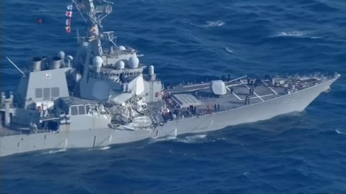 US Navy Destroyer Collides With Merchant Vessel off Japan Coast, Some ...