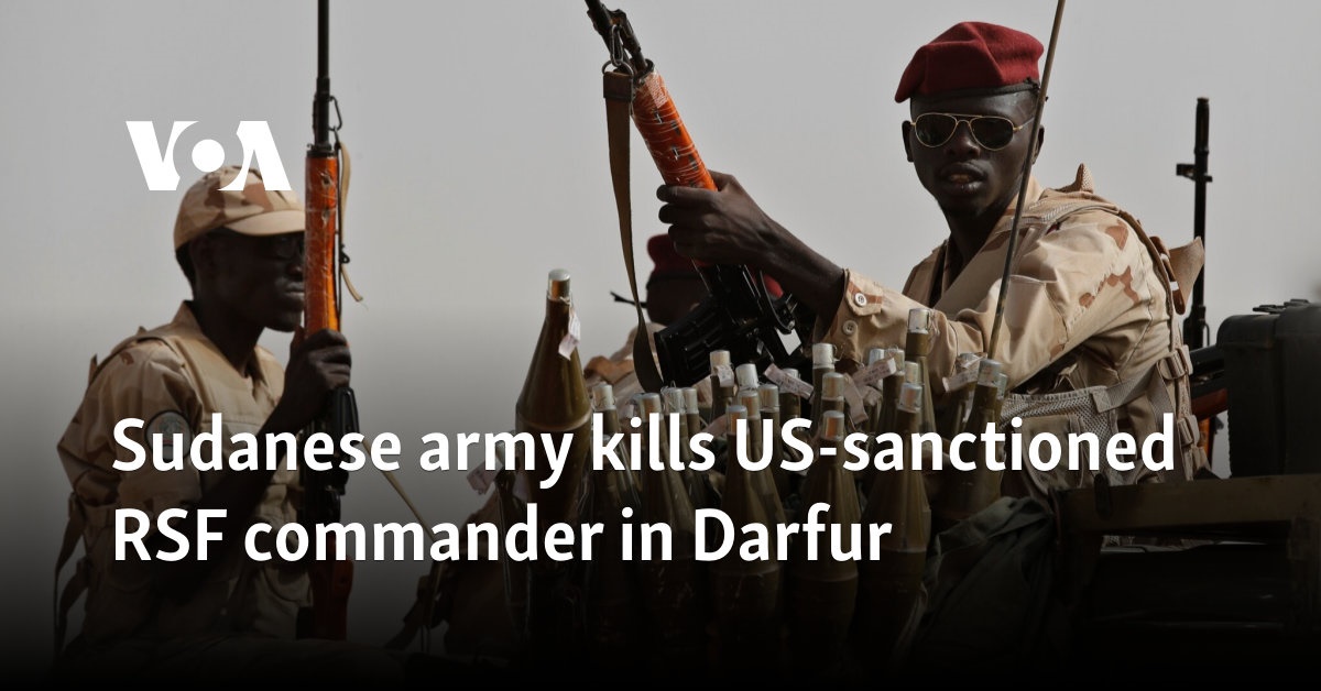 Sudanese army kills US-sanctioned RSF commander in Darfur