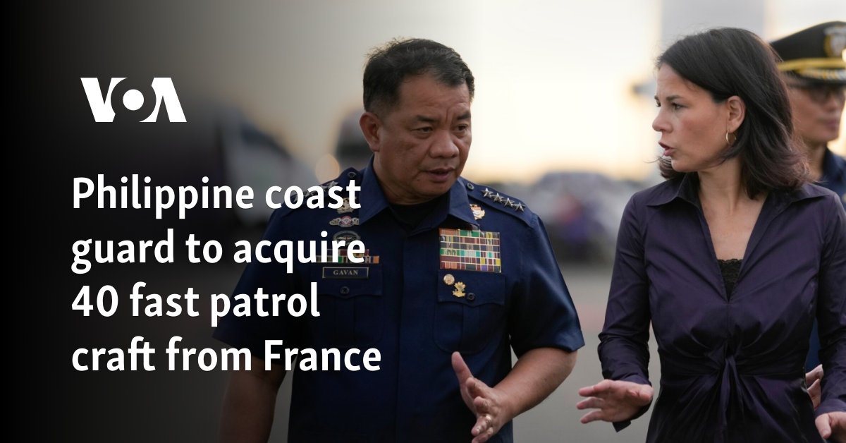 Philippine coast guard to acquire 40 fast patrol craft from France