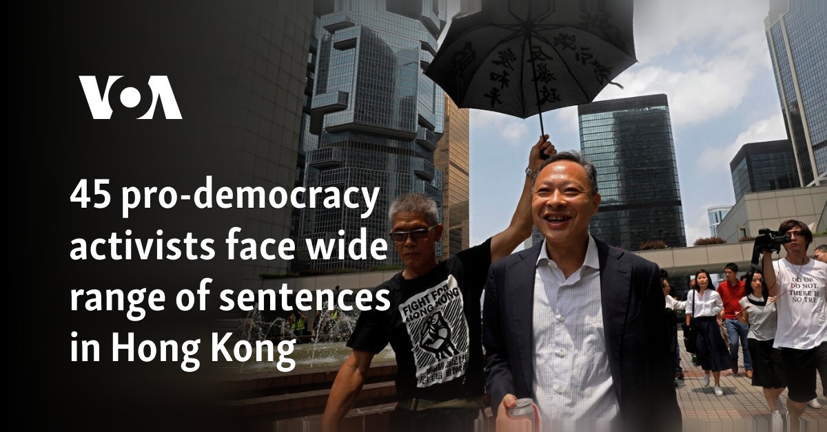 45 pro-democracy activists face wide range of sentences in Hong Kong