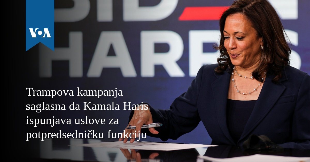 Trampova kampanja saglasna da Kamala Haris ispunjava uslove za ...