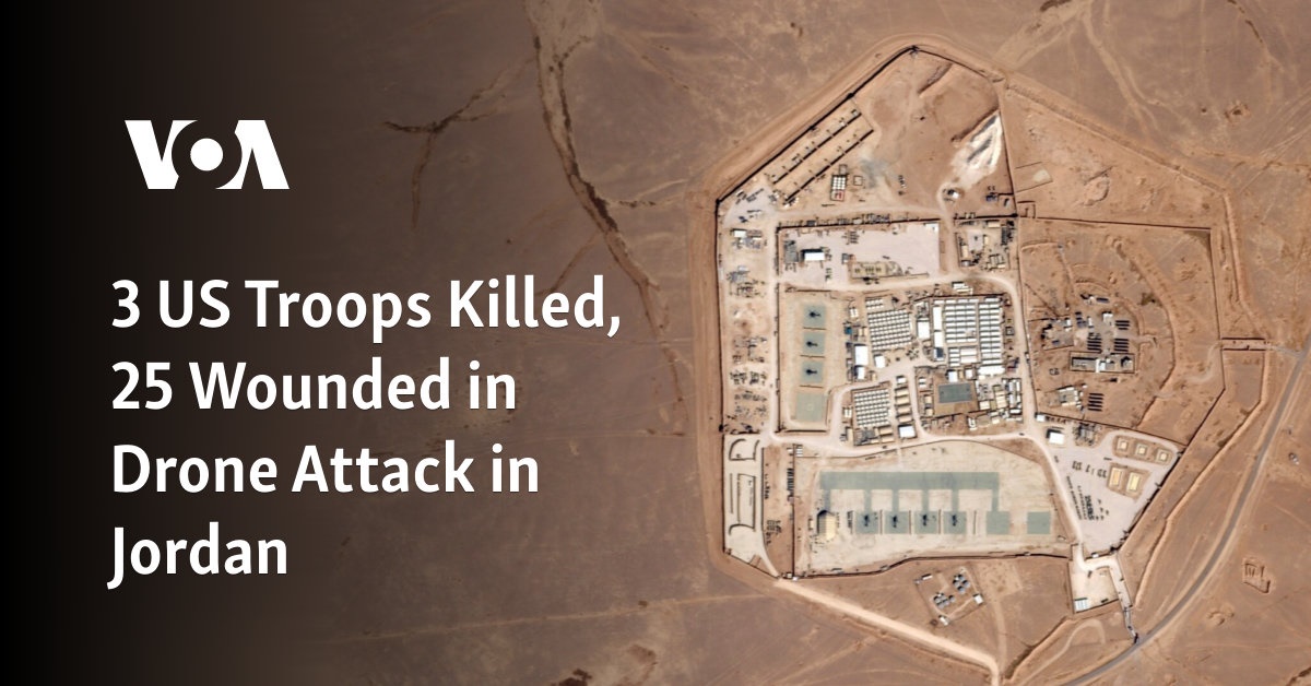 3 US Troops Killed, 34 Wounded in Drone Attack in Jordan