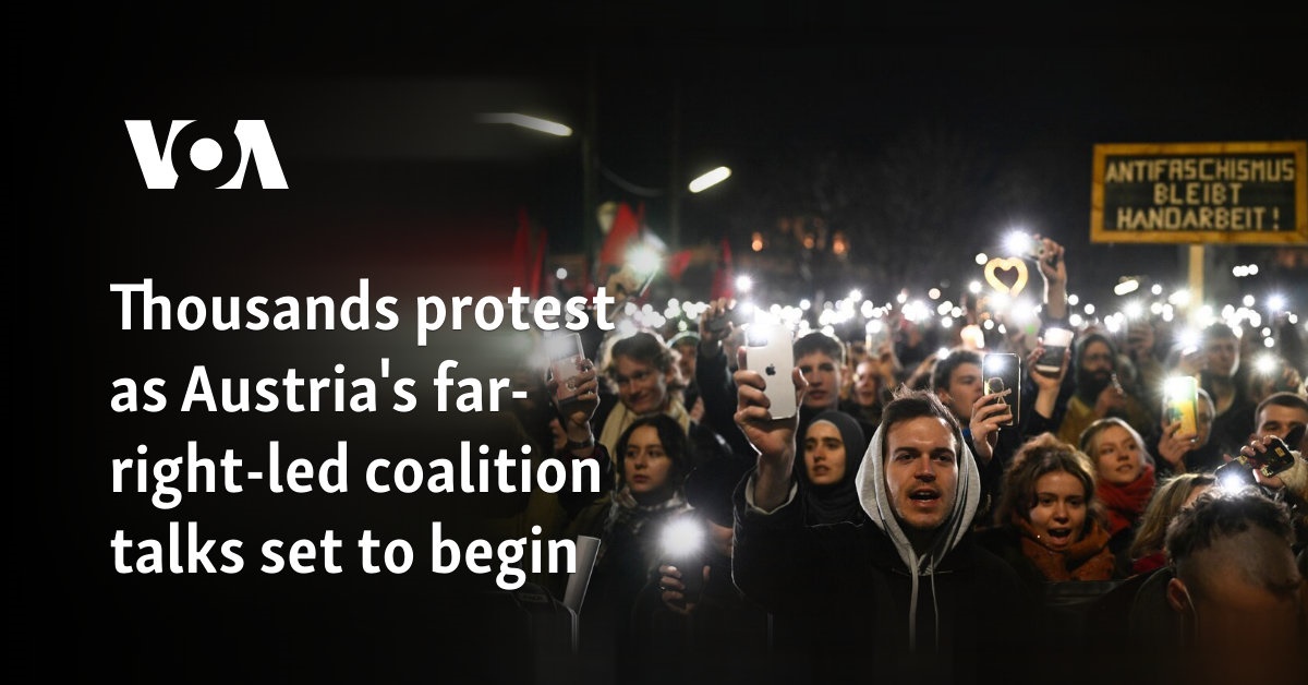 Thousands protest as Austria's far-right-led coalition talks set to begin