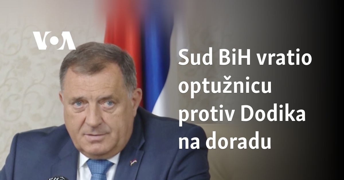 Sud BiH vratio optužnicu protiv Dodika na doradu