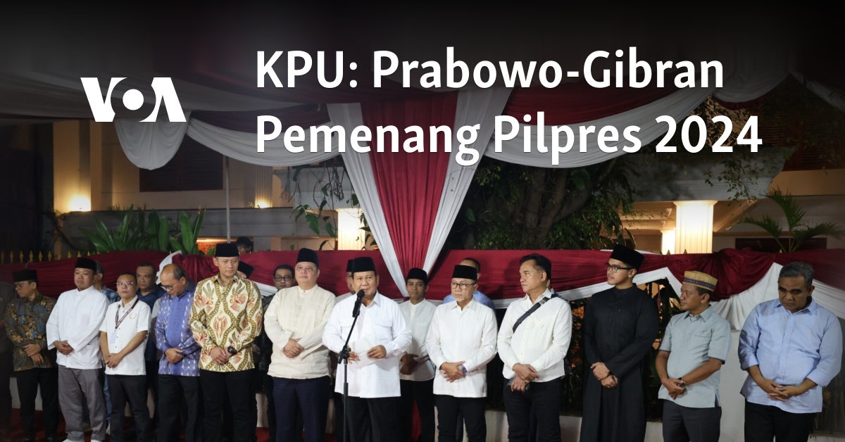 KPU: Prabowo-Gibran Pemenang Pilpres 2024