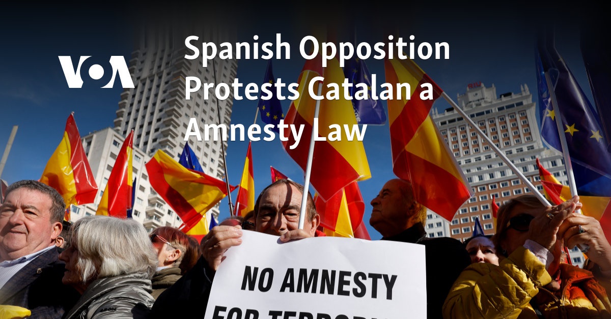 Spanish Opposition Protests Catalan Amnesty Law