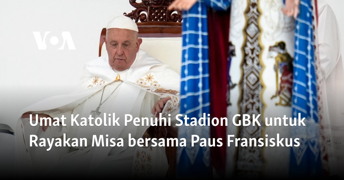 Umat Katolik Penuhi Stadion GBK untuk Rayakan Misa bersama Paus Fransiskus