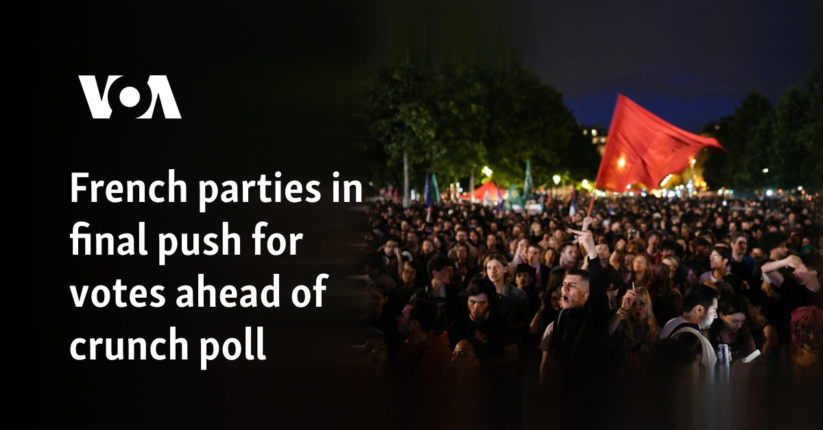French parties in final push for votes ahead of crunch poll