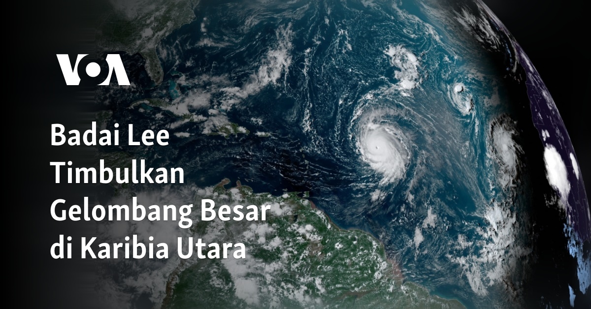 Badai Lee Timbulkan Gelombang Besar di Karibia Utara