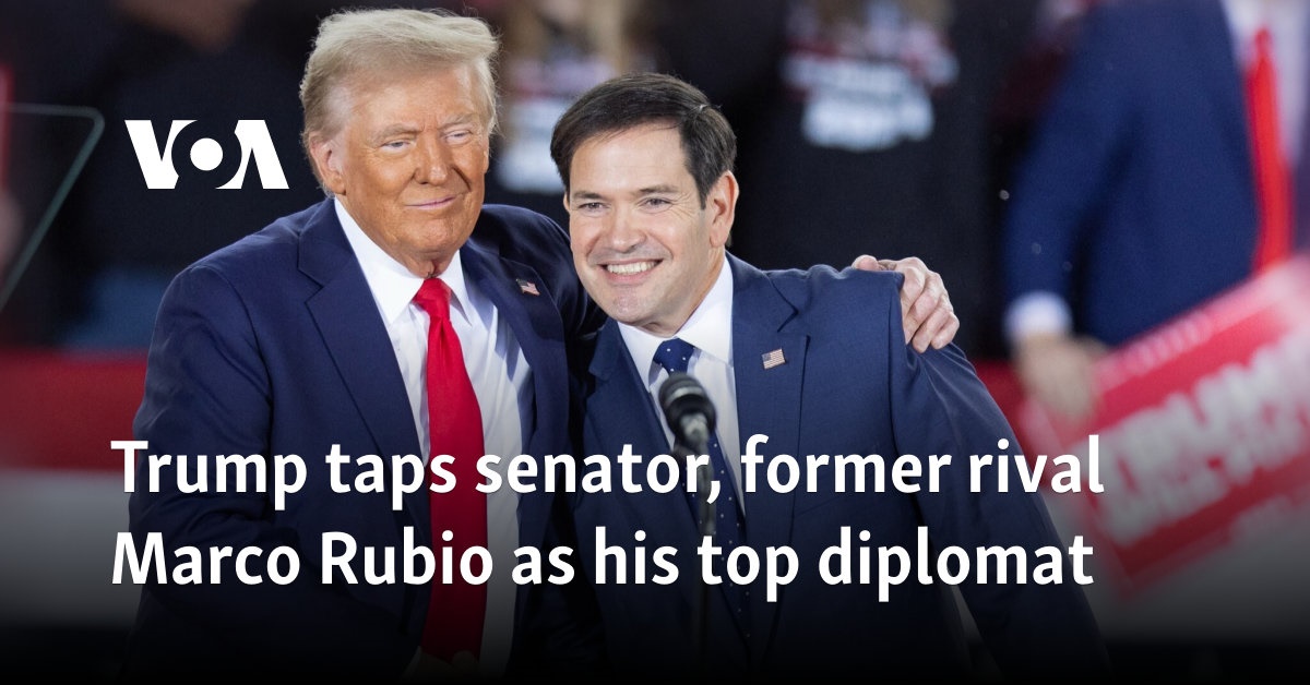Trump selects senator, former rival Marco Rubio as his top diplomat