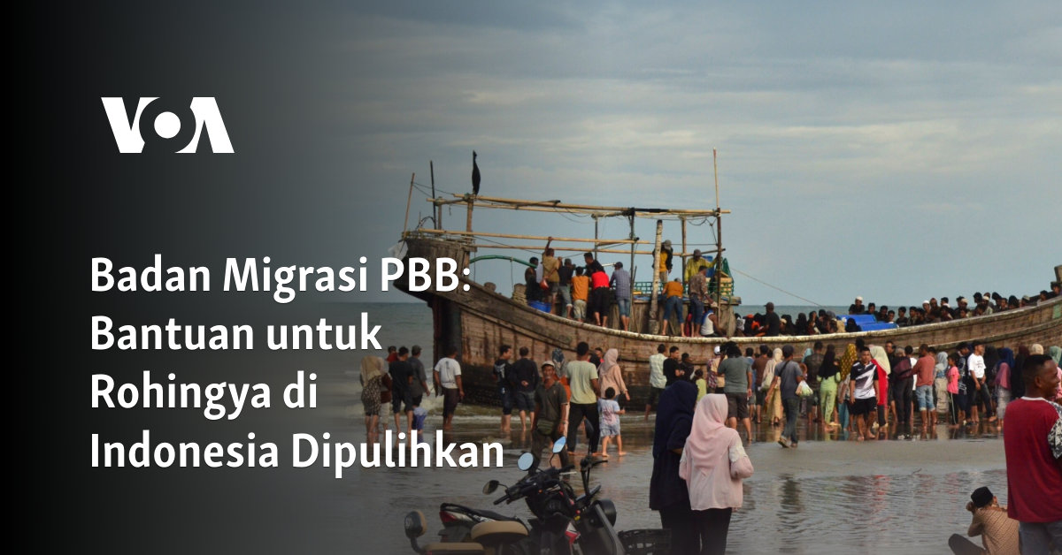 Badan Migrasi PBB: Bantuan untuk Rohingya di Indonesia Dipulihkan