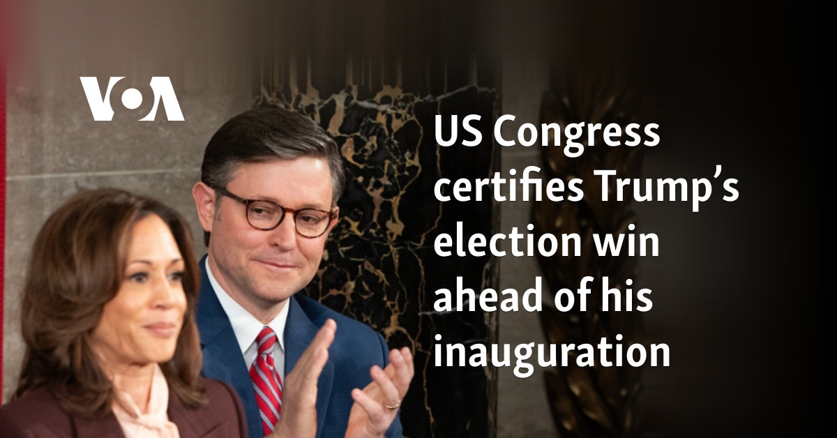 US Congress certifies Trump’s election win ahead of his inauguration