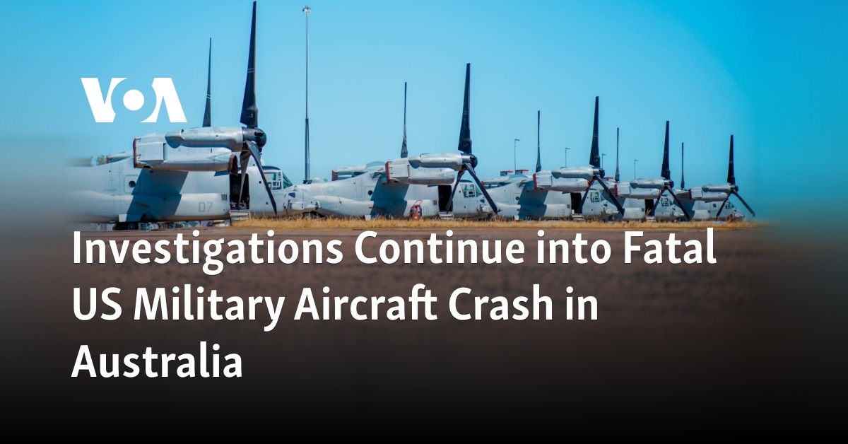 Investigations Continue into Fatal US Military Aircraft Crash in Australia