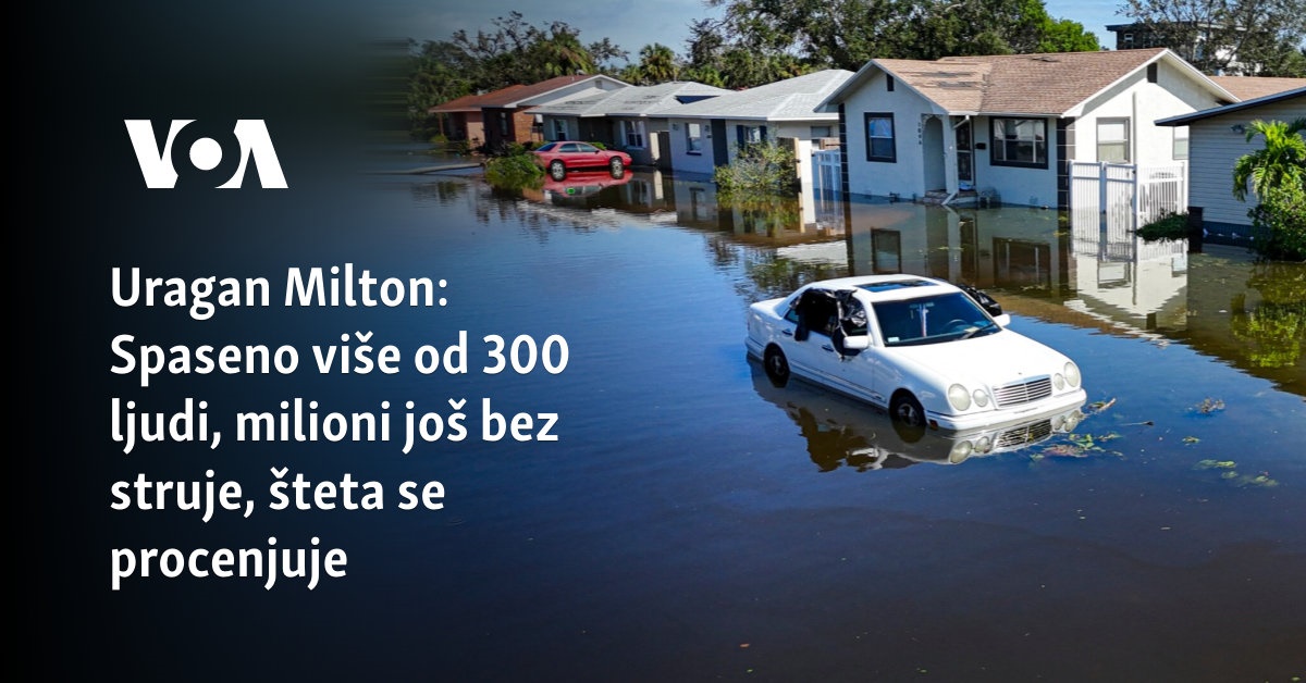Uragan Milton: Spaseno više od 300 ljudi, milioni još bez struje, šteta ...