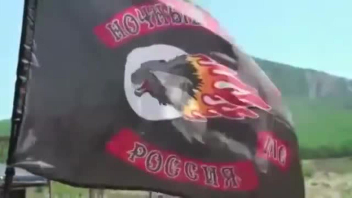 Russian President Vladimir Putin rides alongside the Night Wolves bike ...