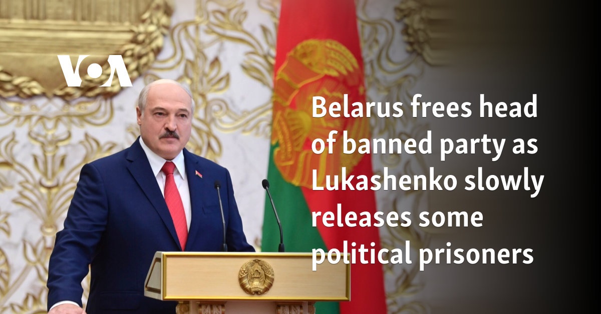 Belarus frees head of banned party as Lukashenko slowly releases some ...