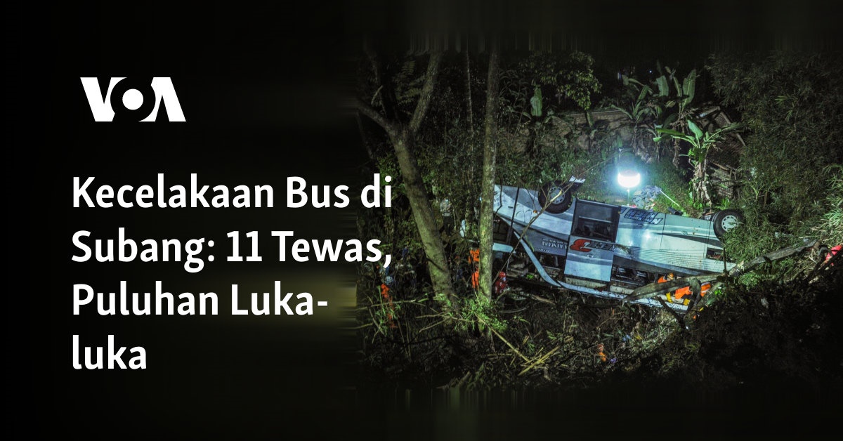 Kecelakaan Bus di Subang: 11 Tewas, Puluhan Luka-luka