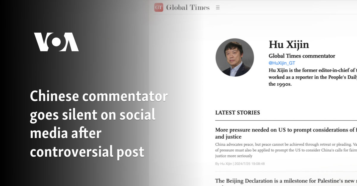 Chinese commentator goes silent on social media after controversial post