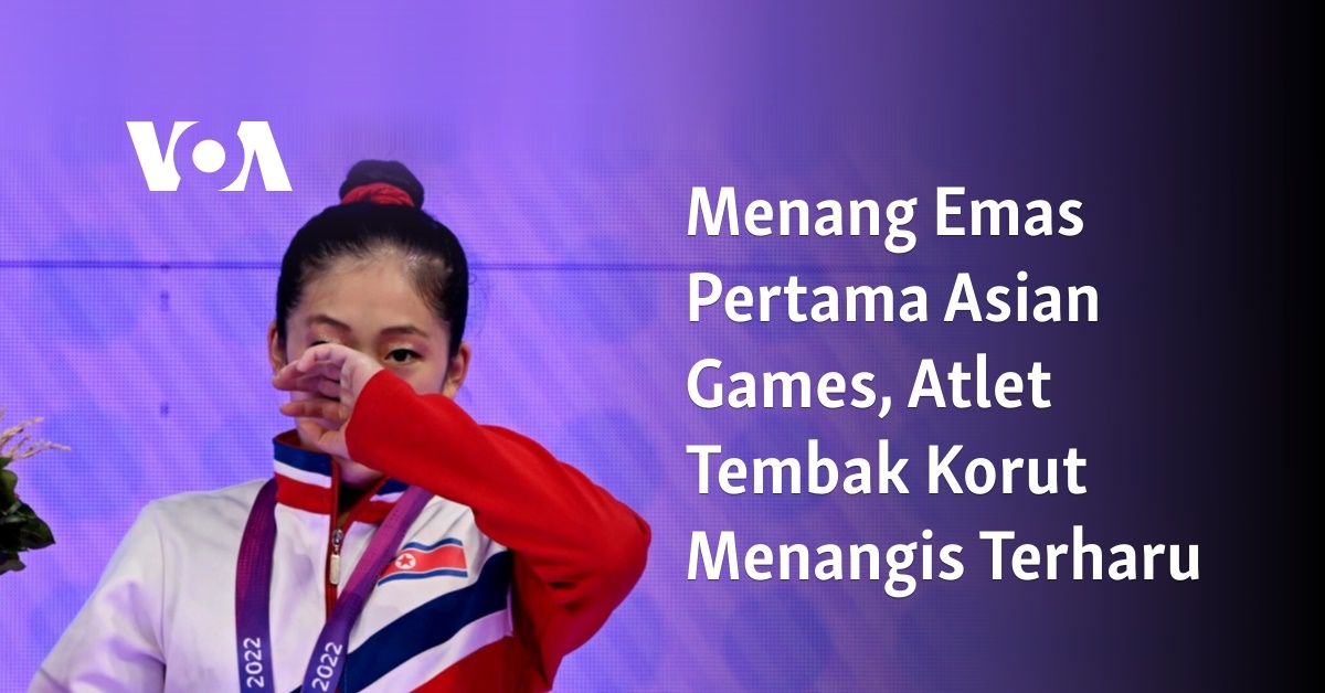 Menang Emas Pertama Asian Games, Atlet Tembak Korut Menangis Terharu