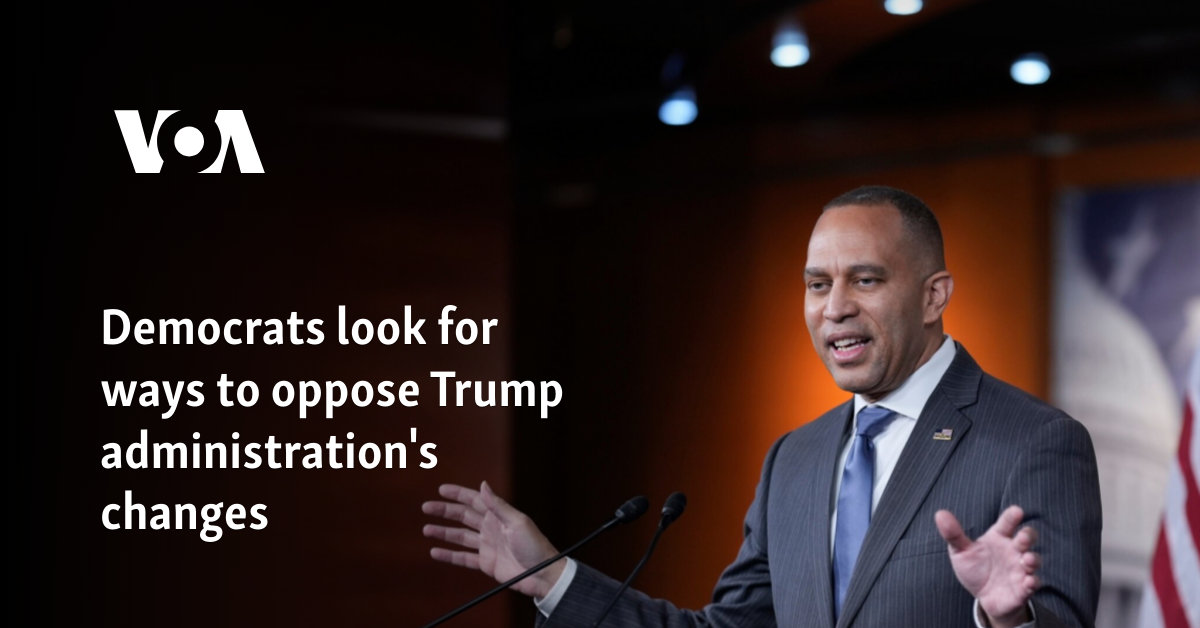 Democrats look for ways to oppose Trump administration's changes