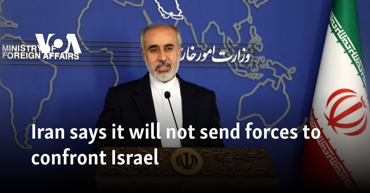 Iran says it will not send forces to confront Israel