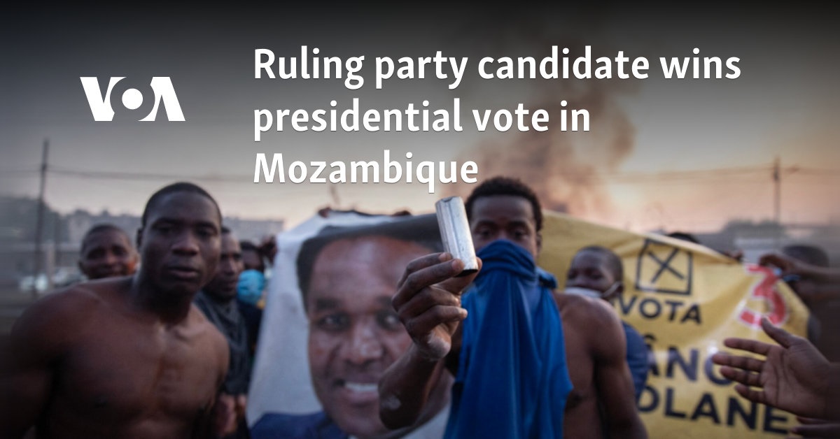 Ruling party candidate wins presidential vote in Mozambique