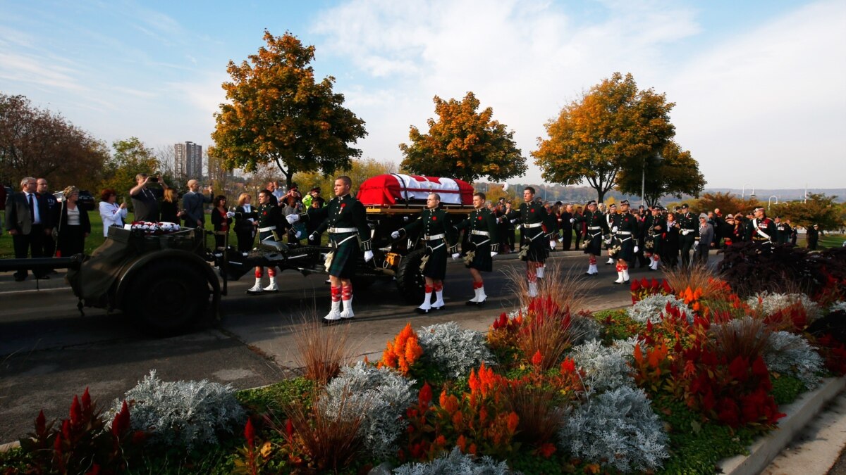 Crowds Gather for Funeral of Canadian Soldier Killed in Ottawa