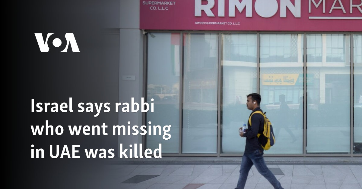 UAE arrests 3 suspects in killing of Israeli rabbi