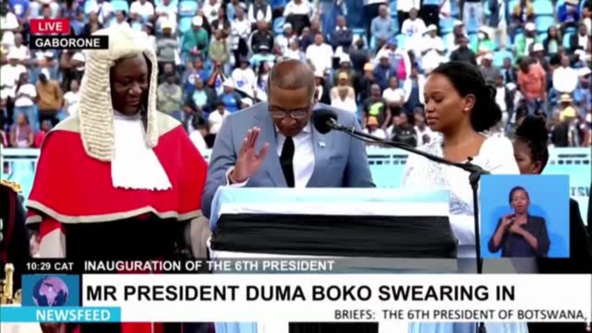 Duma Boko Sworn-in as Botswana's New President
