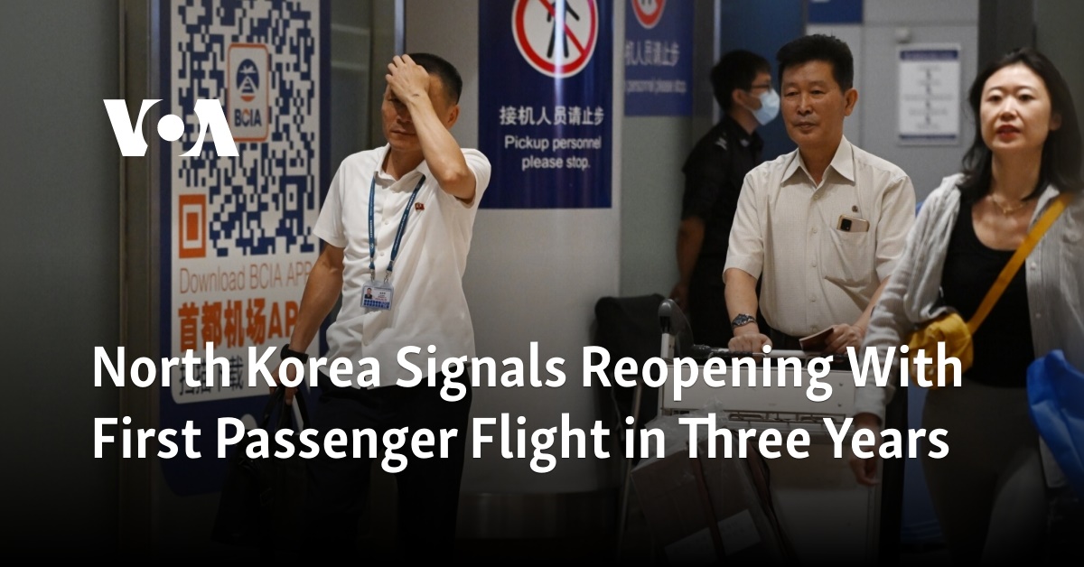 North Korea Signals Reopening With First Passenger Flight in Three Years