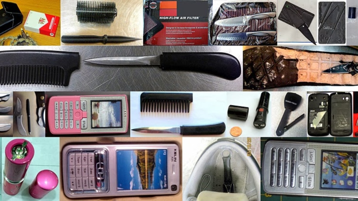 The TSA discovered a lot of illegal items.