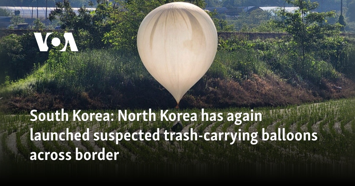 South Korea: North Korea again launches suspected trash-carrying ...