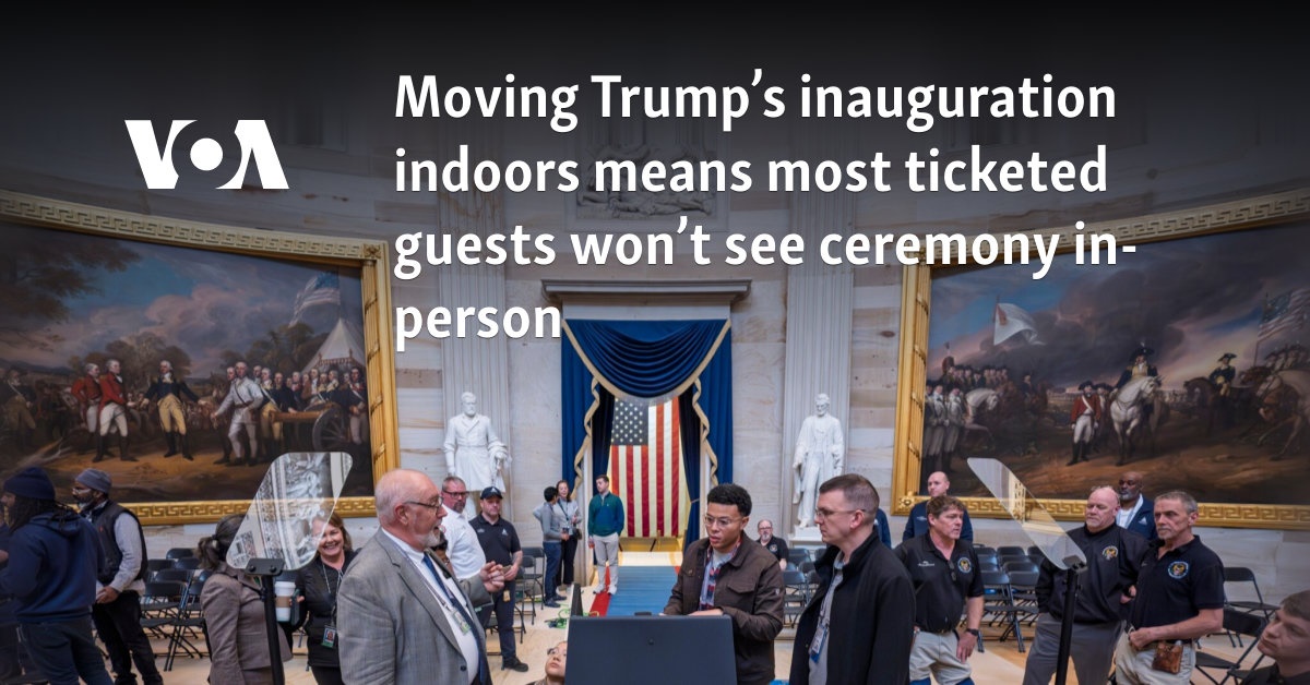 Moving Trump’s inauguration indoors means most ticketed guests won’t see ceremony in-person
