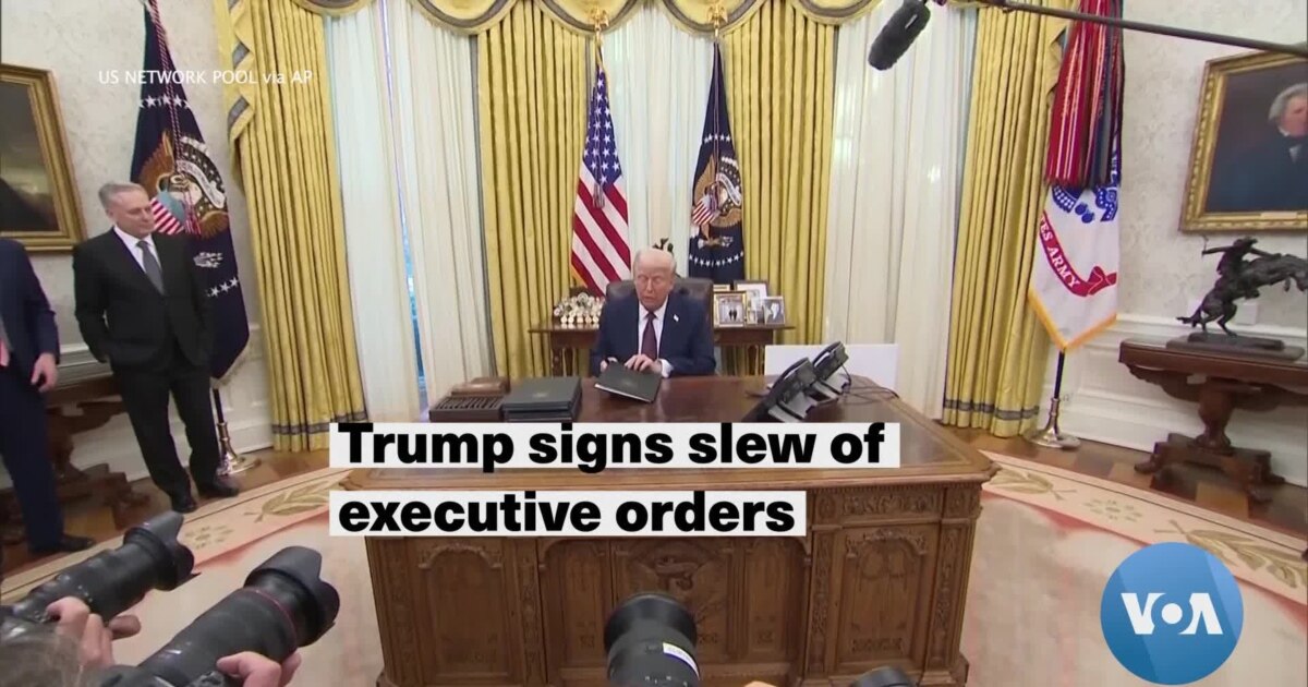 Trump signs slew of executive orders