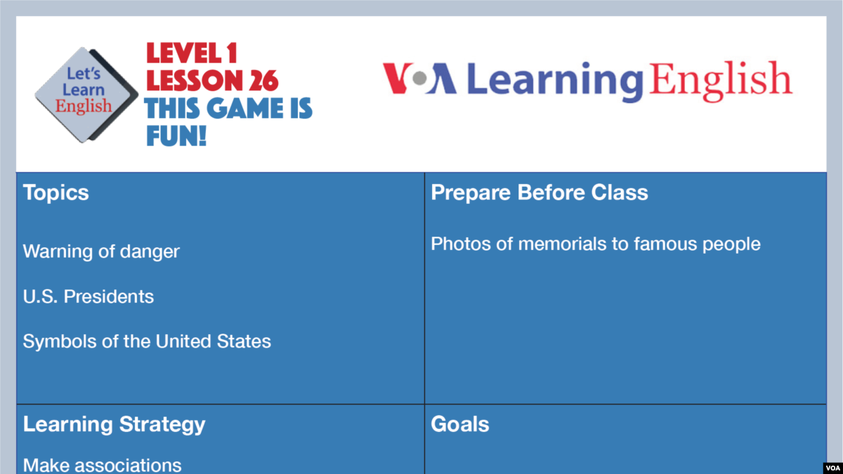 Let's Learn English - Level 1 - Lesson 26