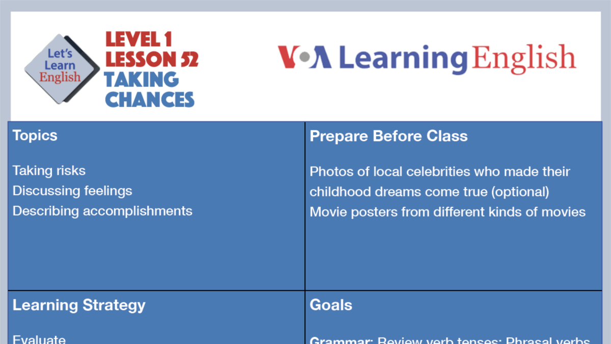 Let's Learn English - Level 1 - Lesson 52