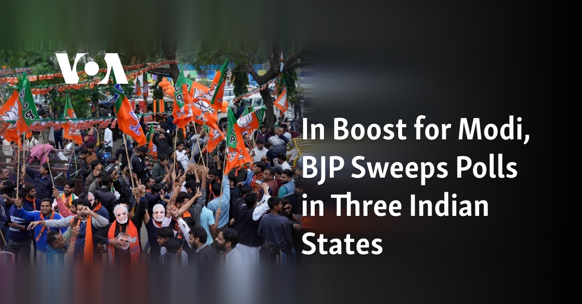 In Boost for Modi, BJP Sweeps Polls in Three Indian States