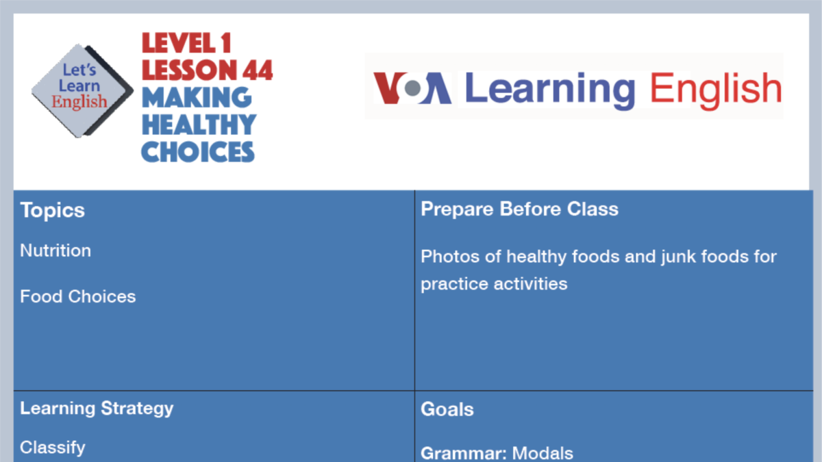 Let's Learn English - Level 1 - Lesson 44