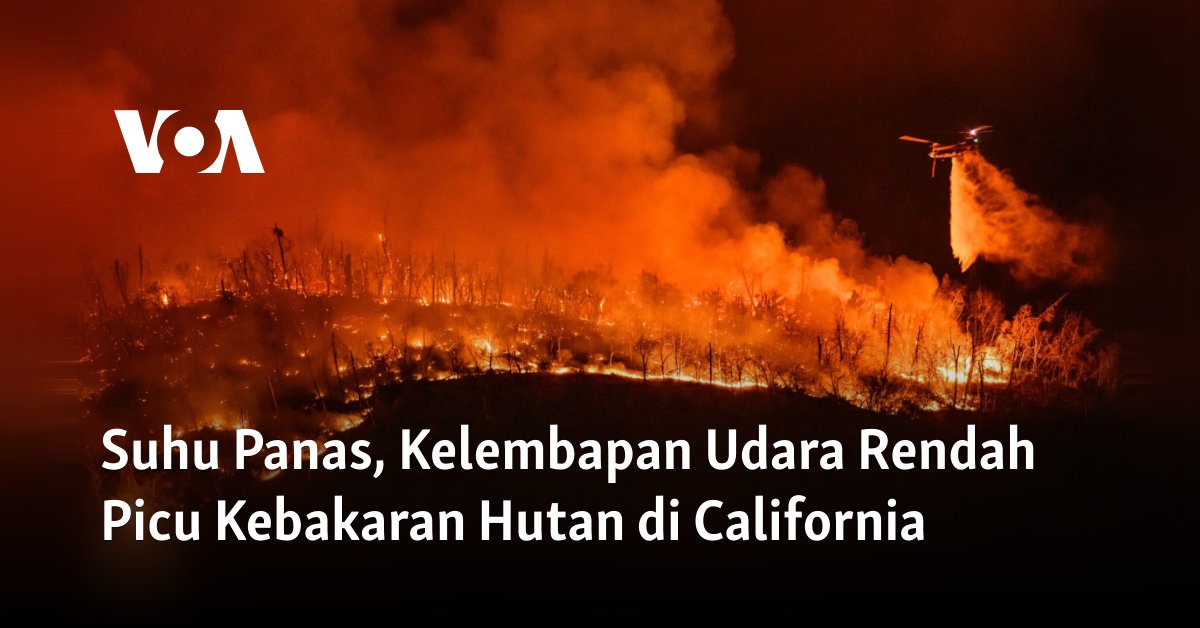 Suhu Panas, Kelembapan Udara Rendah Picu Kebakaran Hutan di California